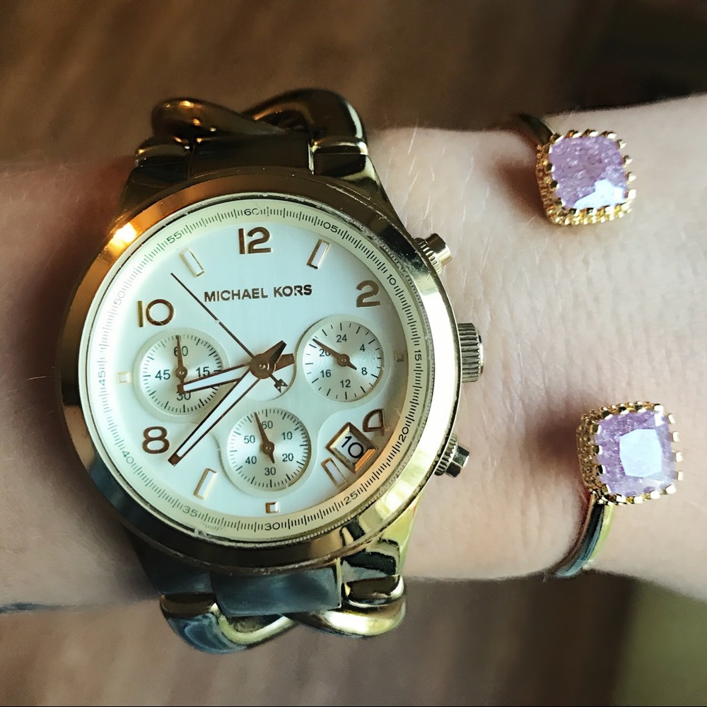 Michael Kors Chronograph Chain Link Watch - Gold - Gem